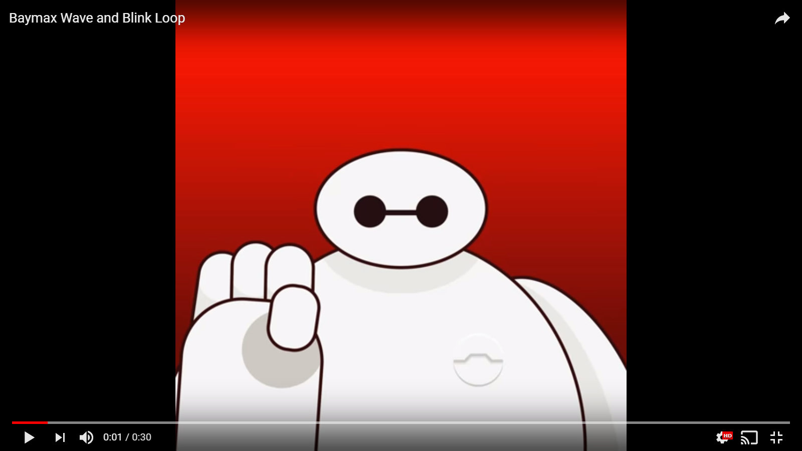 Baymax Wave Looping Short Animation – L337 Productions